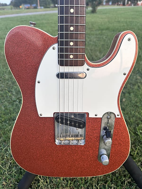 Fender Telecaster Deluxe Orange Sparkle w/matching Headstock | Reverb
