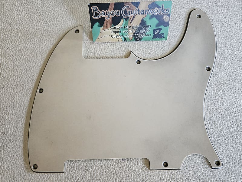 Fender Telecaster Vintage Cream 3ply 8hole Esquire Pickguard | Reverb