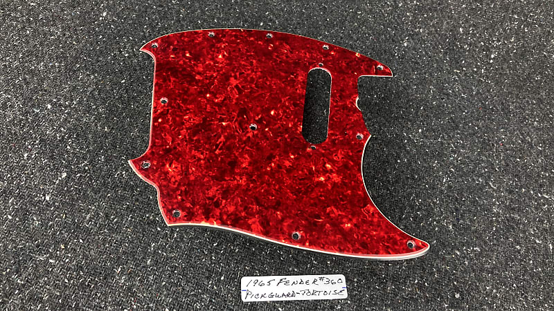 1965 Fender Musicmaster Red Tortoise Shell Pickguard #360 | Reverb