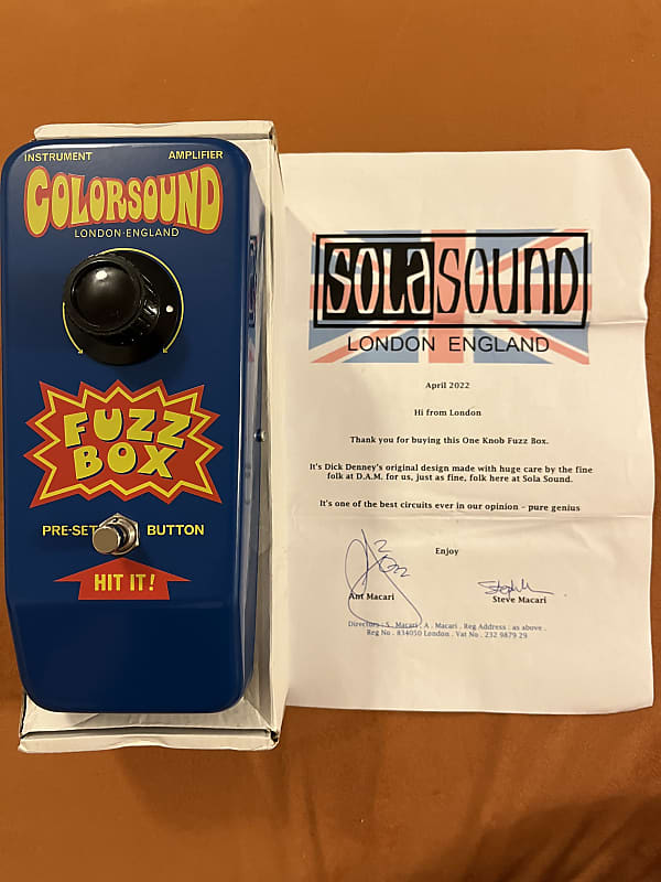 Colorsound/D*A*M One Knob Fuzz Box - 2022 | Reverb