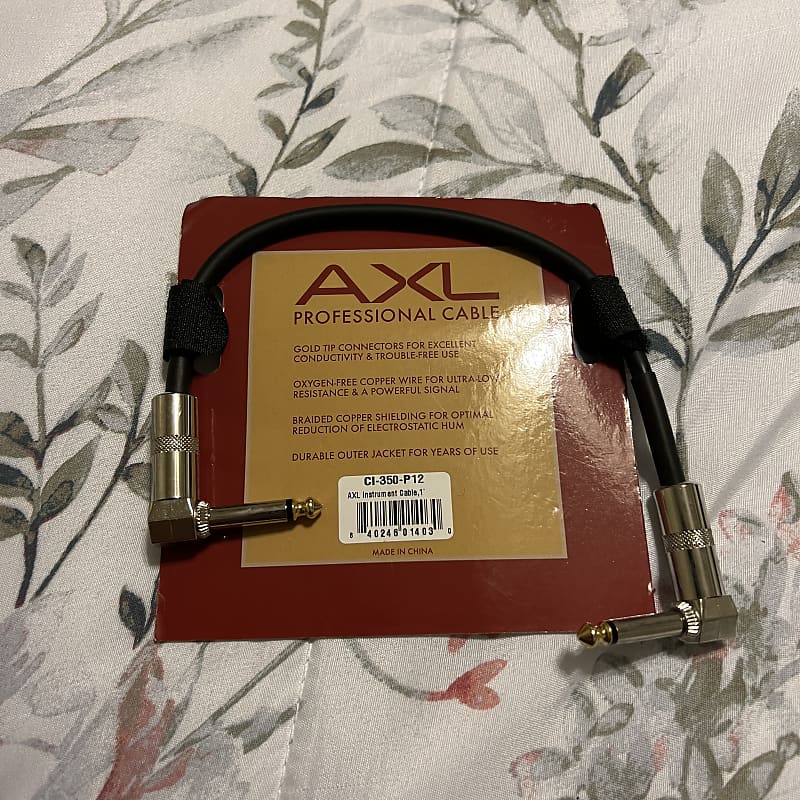 AXL Professional CI-350-P12 Right Angle 1 Foot Cable | Reverb