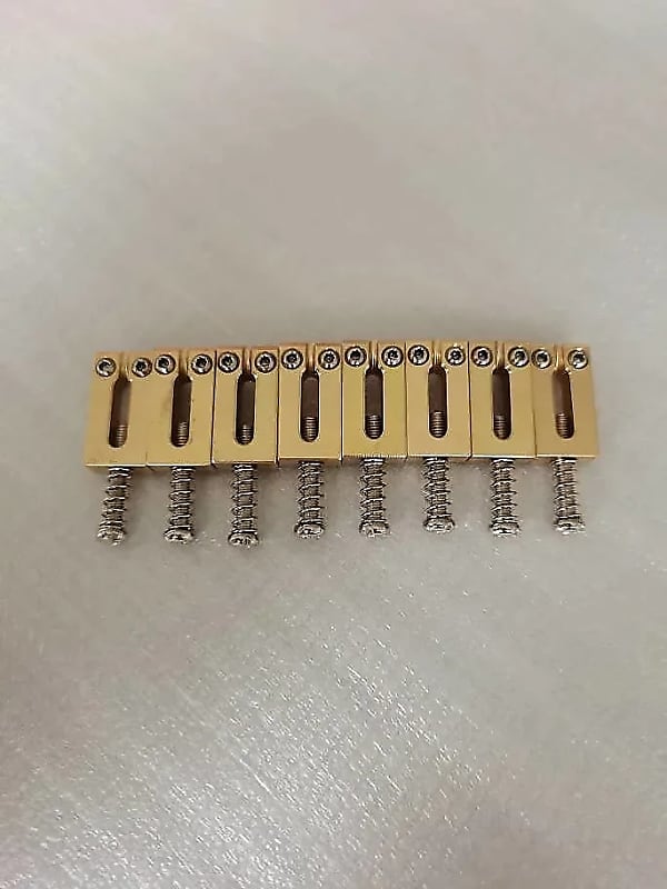 8 String Guitar Tremolo Bridge 8pcs Brass Materiel Saddles | Reverb