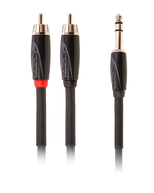 Roland RCC-5-TR2RV2 Black Series 1/4-inch TRS Male to Dual | Reverb