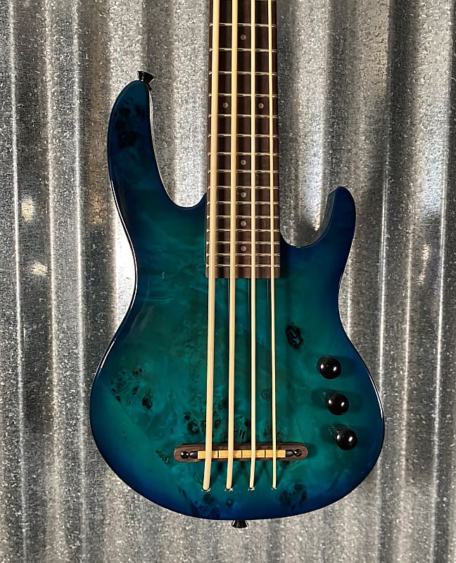 Smiger EUB-02B Burl Top Aquaburst Electric Ukulele Bass #0001 | Reverb