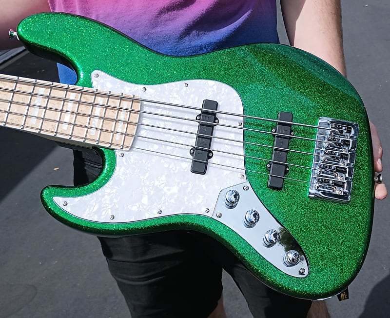 Bass Mods Cali Custom 2023 - Green Sparkle | Reverb