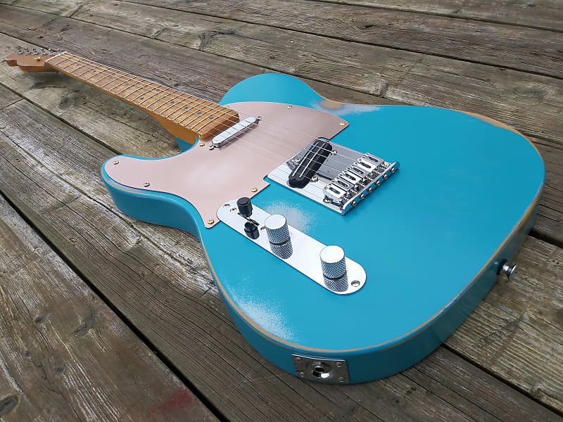 Custom Left Handed Telecaster Teal Blue Relic | Reverb