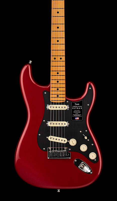Mint Fender American Ultra II Stratocaster - Sinister Red | Reverb