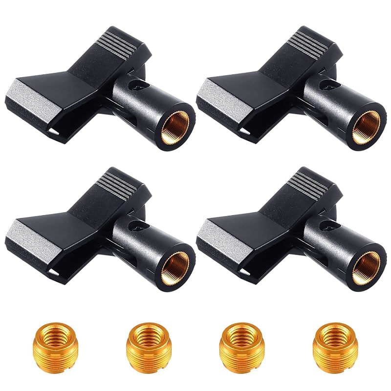 Mic Clips For Stands 4 Pieces Microphone Clip Holder With 4 | Reverb
