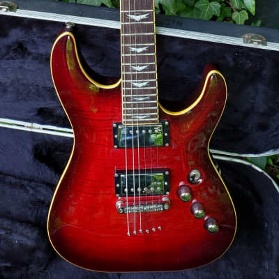 Left Handed Schecter C-1 Plus 2004 - 2009 - Black Cherry | Reverb