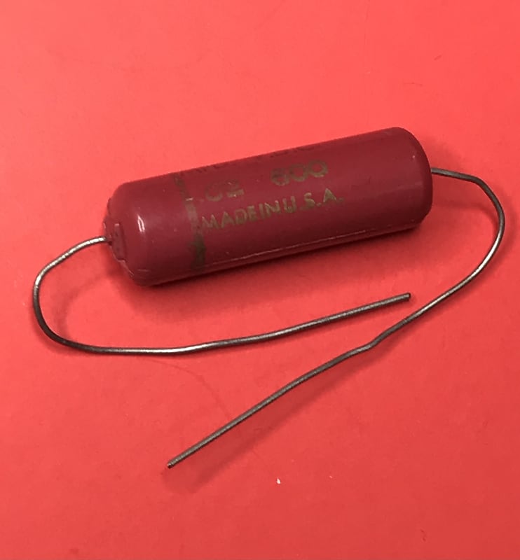 NOS Pyramid .02 uF 600V red molded mylar Capacitor 1950s’ | Reverb