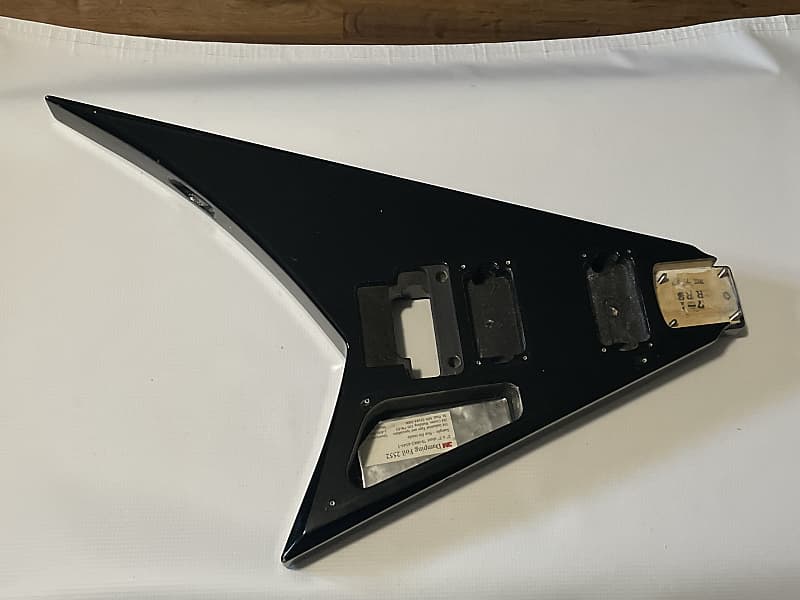 2002 MIJ Jackson RR3 RR Rhoads V Solid Black Guitar Body | Reverb