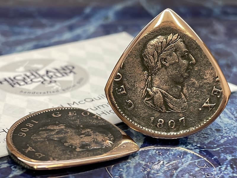 The Highland Plectrum Co. One King George 3rd 1807 Half Penny | Reverb