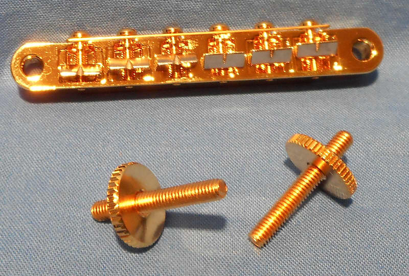 NEW GOLD REPLACEMENT ADJUSTABLE ELECTRIC GUITAR BRIDGE FOR | Reverb