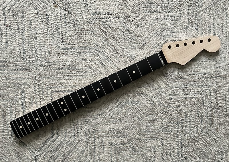 Warmoth Strat Neck Maple & Ebony Stainless Frets - Thin gloss | Reverb