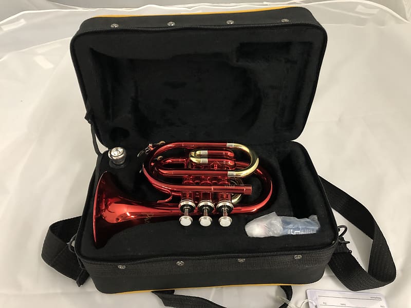 Bach Prelude PT711R Pocket Trumpet-Red | Reverb