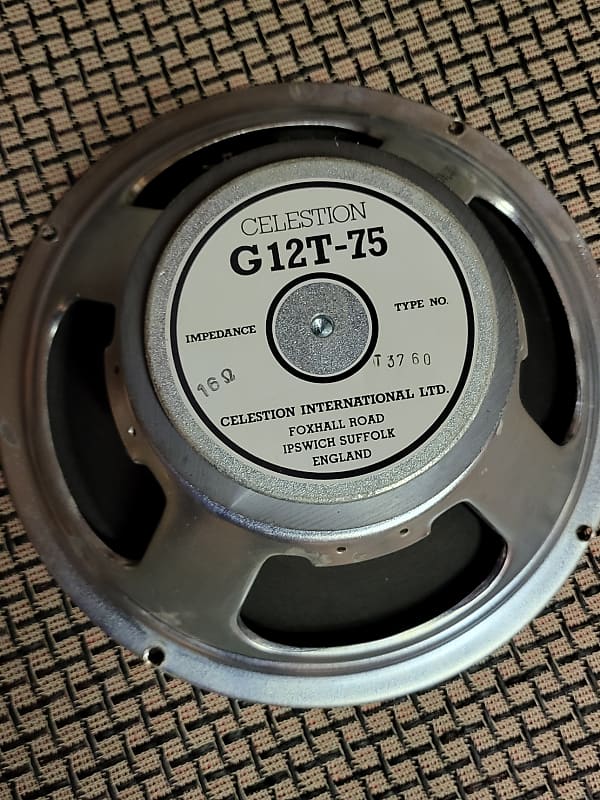Celestion G12T-75 T3760 75 Watt 16 ohm Made In UK 1988 | Reverb