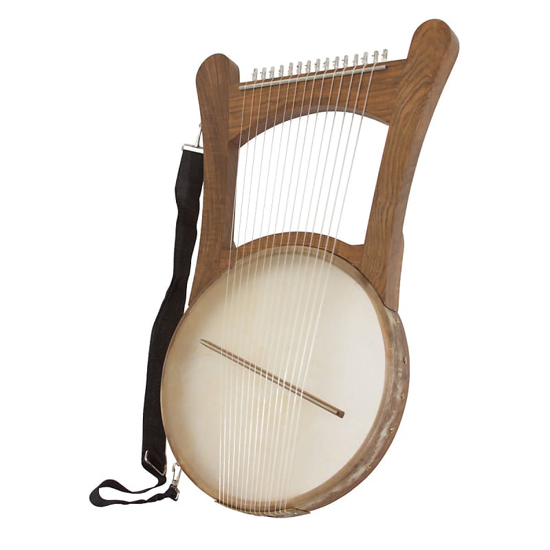 Mid-East Nevel Harp Walnut with Gig Bag | Reverb