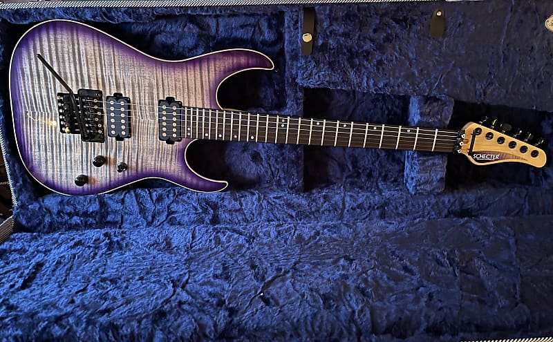 Schecter Sunset 24 FR Electric Guitar Violet Ice 2023 - | Reverb