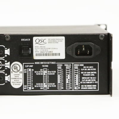 QSC Model RMX-850 Stereo Power Amplifier 270w 4 ohm Solid | Reverb