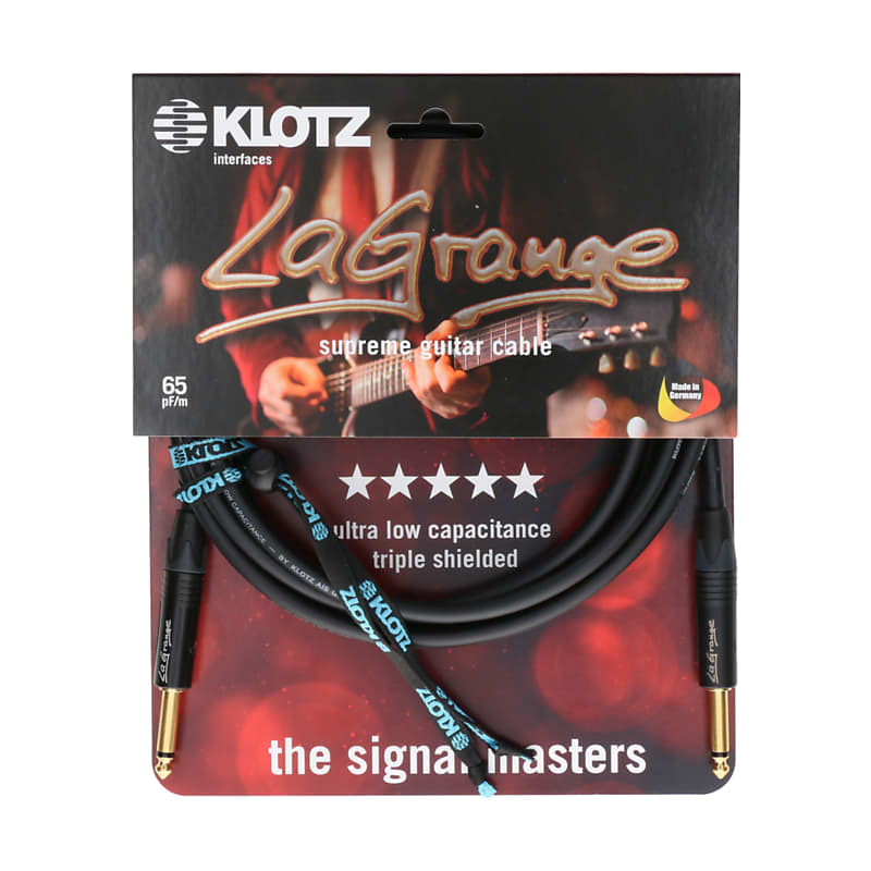 Klotz LA-GPP0600 LaGrange GOLD Guitar Cable 6 m - Instrument | Reverb