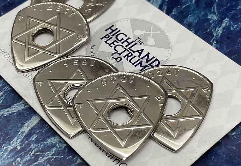 The Highland Plectrum Co. One 1942 West Africa Penny Coin | Reverb