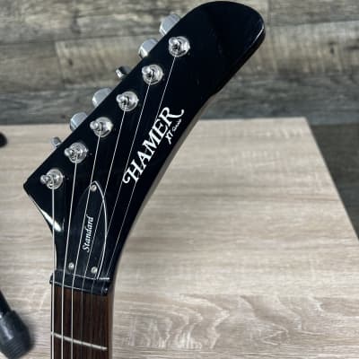 Hamer XT Series Standard Explorer Electric Guitar Gloss Black | Reverb