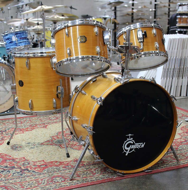 Gretsch Drop G 4-Piece Drum Kit 1980s - Natural Maple Gloss | Reverb