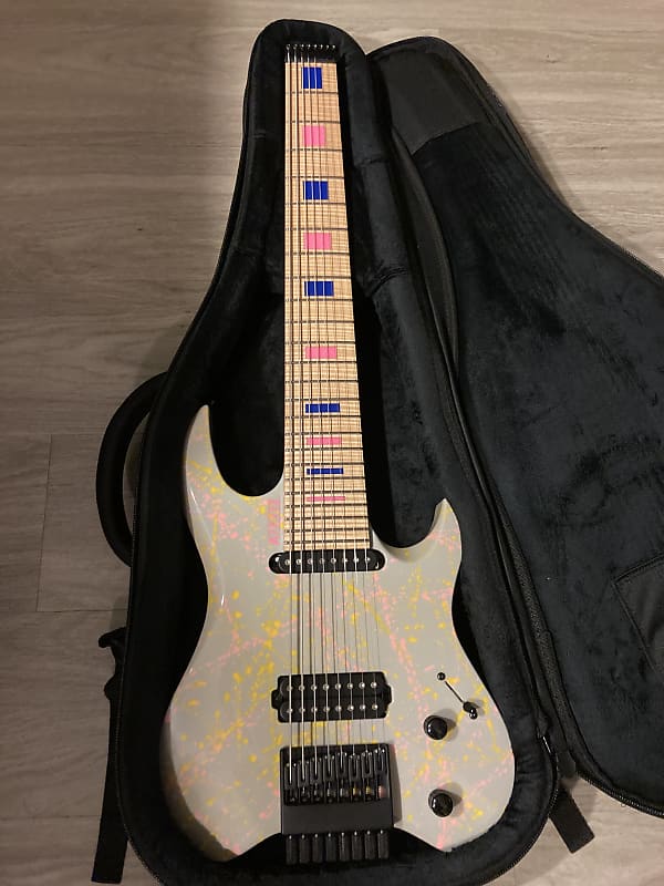 Kiesel Vader V8 Custom 2021 Primer Gray yellow and Pink | Reverb