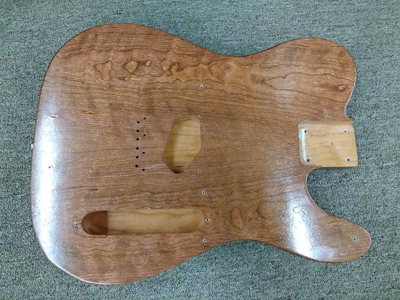 Homemade Telecaster Body Cherry Top/Alder Bottom | Reverb