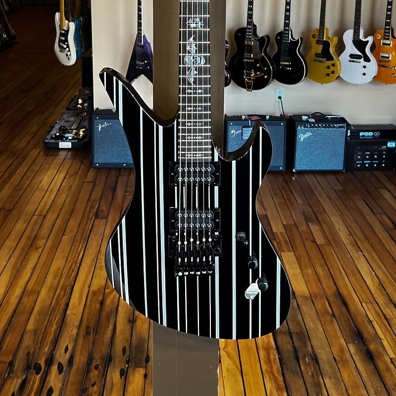 Synyster Standard - Gloss Black w/Silver Pinstripes | Reverb
