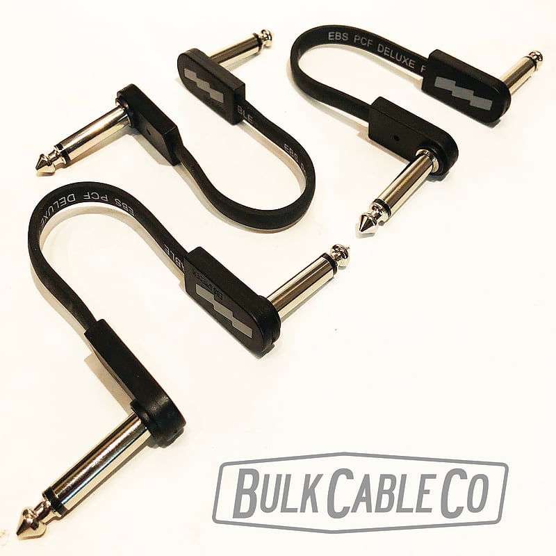 EBS Flat Patch Cable - 3 Pack - 4" Length - PCF-DL10 Deluxe - | Reverb