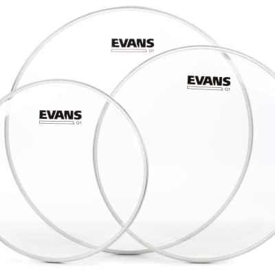 Evans G1 Clear 3-piece Tom Pack - 10/12/14 inch Bundle with | Reverb