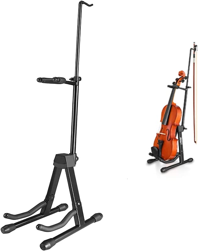 Violin Stand Viola Stand with Bows Hook Holder Portable | Reverb