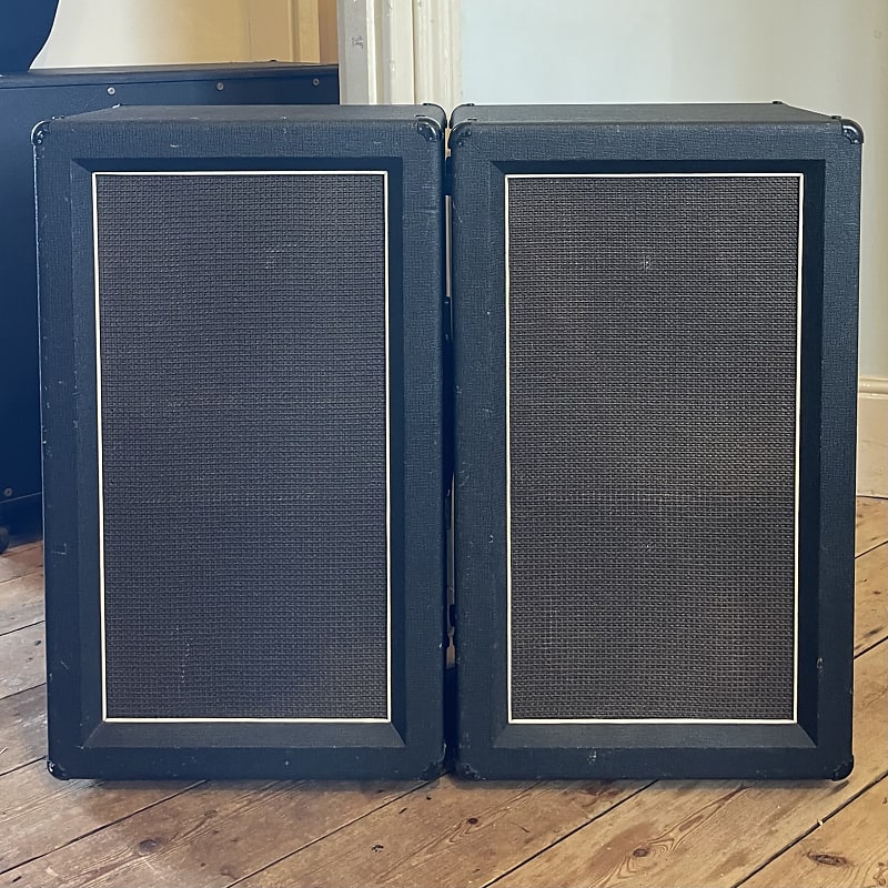 Vintage Matamp White 2x12 guitar cabinets - loaded with fane | Reverb