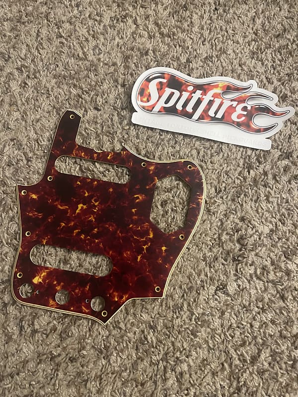 Spitfire Jaguar Pickguard Aged Tortoiseshell | Reverb