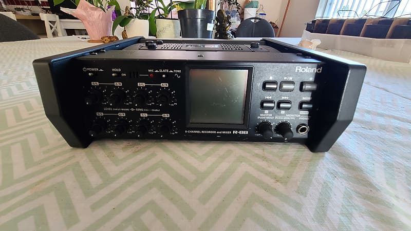 Roland R88 Field Recorder + portable power bank | Reverb