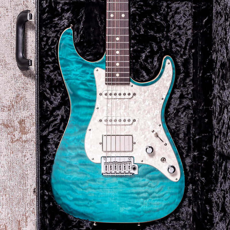 Tom Anderson Drop Top Classic Bora Bora Blue Burst with | Reverb