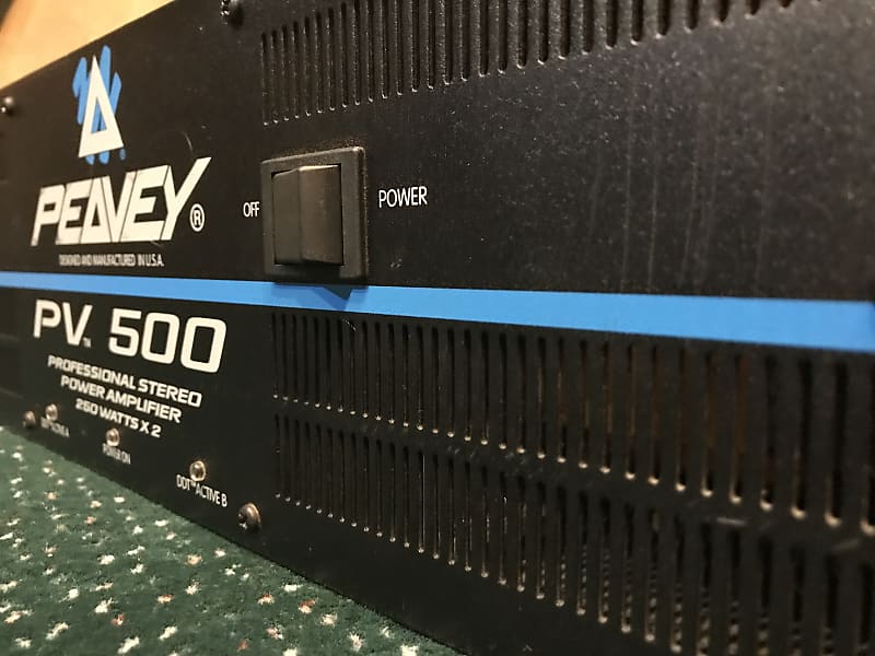 Peavey USA PV 500 Professional Stereo Power Amp 2x250 Watts | Reverb