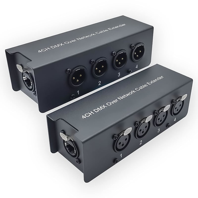 4 Channel DMX Over Network Cable Extender 3-Pin XLR Male and | Reverb