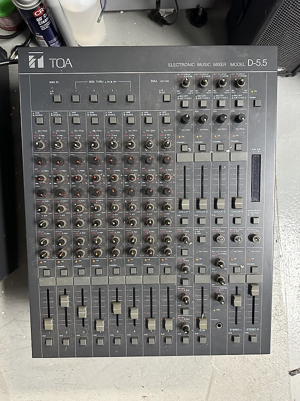 Toa D5.5 Electronic Music Mixer + D5.5E Extension Both Power | Reverb