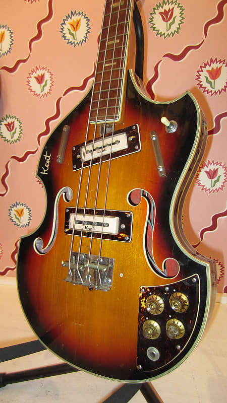 Kent Model 822 Hollowbody Bass 1960s - Sunburst | Reverb
