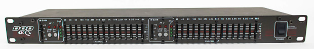 DOD SR 430 Qx Stereo Dual 15 band EQ Equalizer Single Rack | Reverb
