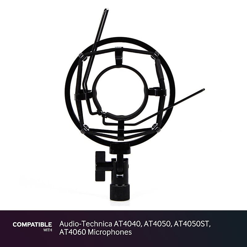 Black Shock Mount fits Audio-Technica AT4040, AT4050, | Reverb