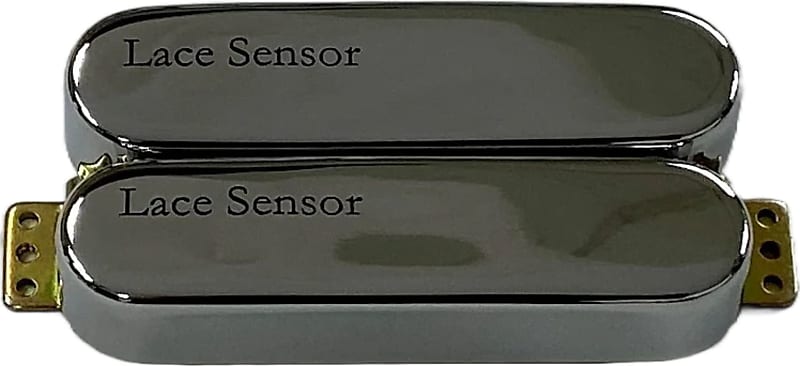 Lace Sensor Dually Blue/Gold Humbucker Pickup, Chrome | Reverb