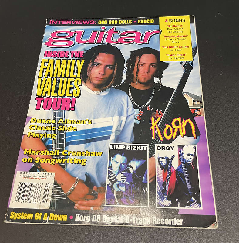 Korn Guitar magazine October 1998 | Reverb