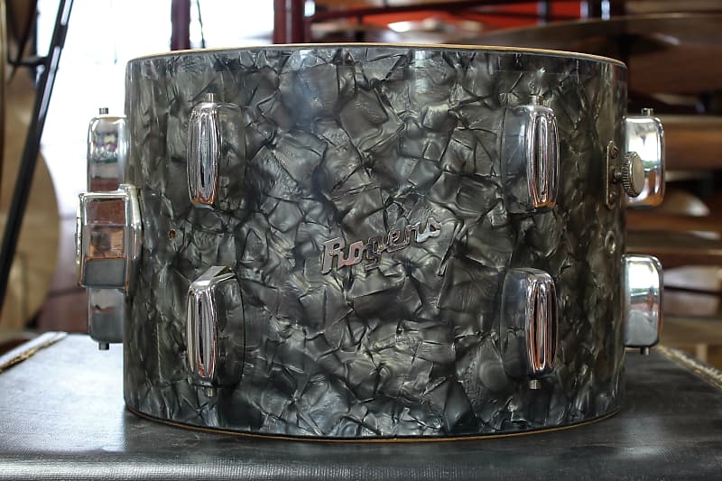 1950's Rogers 8"x12" Tom in Black Diamond Pearl | Reverb
