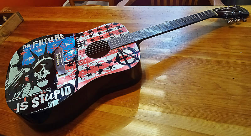 2001 Fender Punk Age Acoustic Guitar. Kozik. Rare. | Reverb