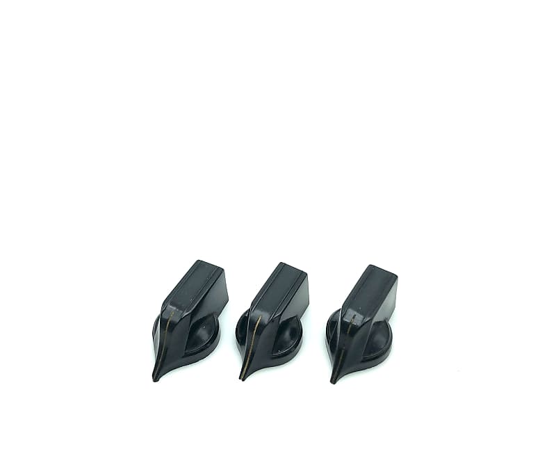 3 Vintage Daka-Ware Bakelite Pointer Knobs - Black | Reverb