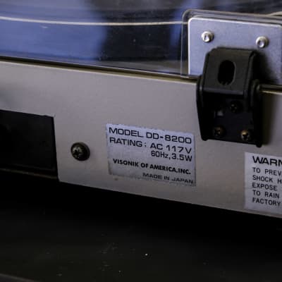 Visonik DD-8200 Direct Drive Turntable 1980 | Reverb