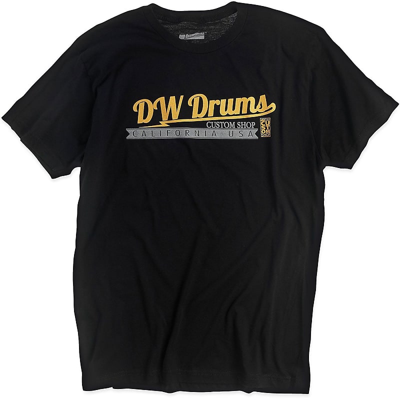 DW Drums Custom Shop, Black T-Shirt, X-Large | Reverb